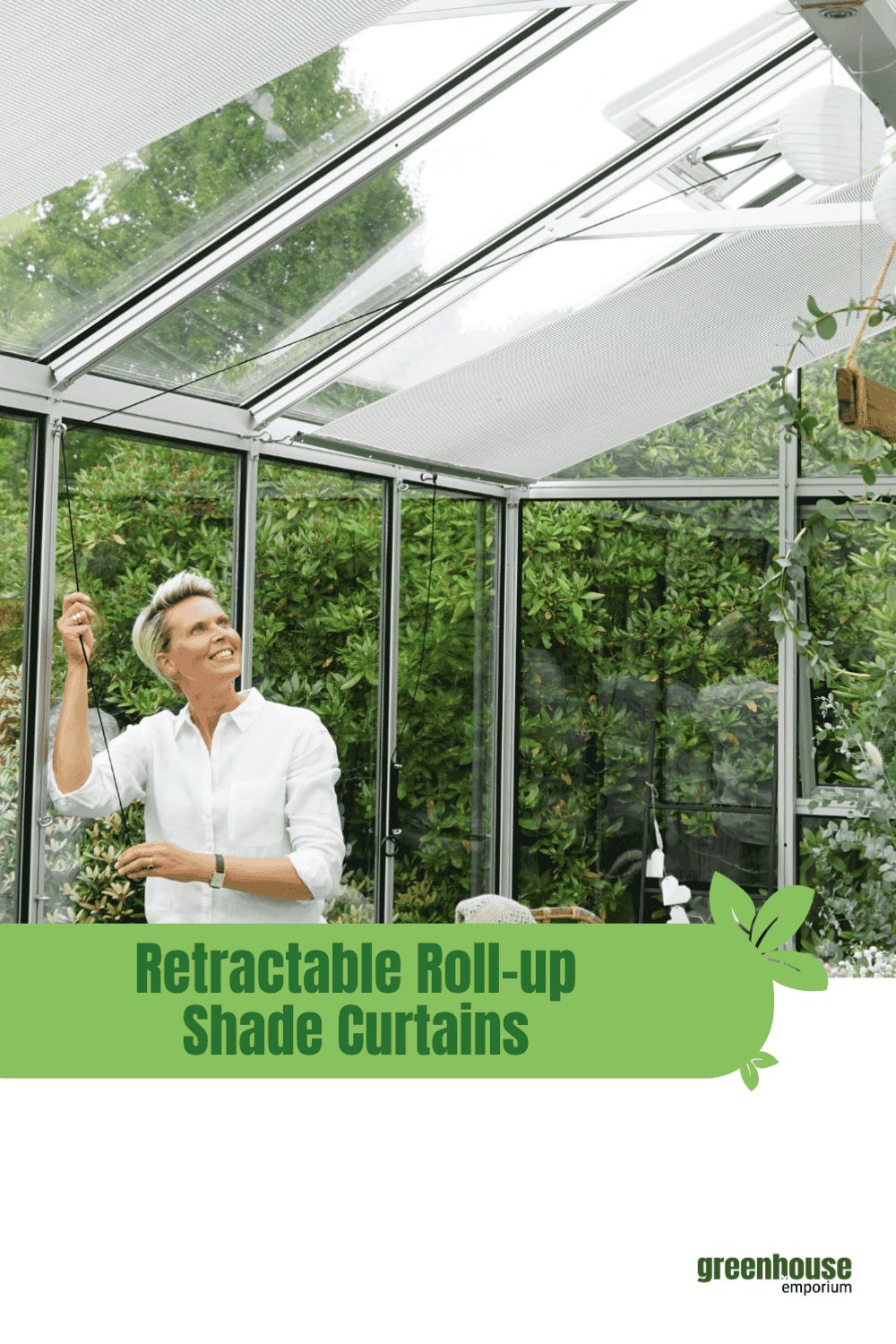 Retractable Roll-up Shade Curtains | Greenhouse Emporium