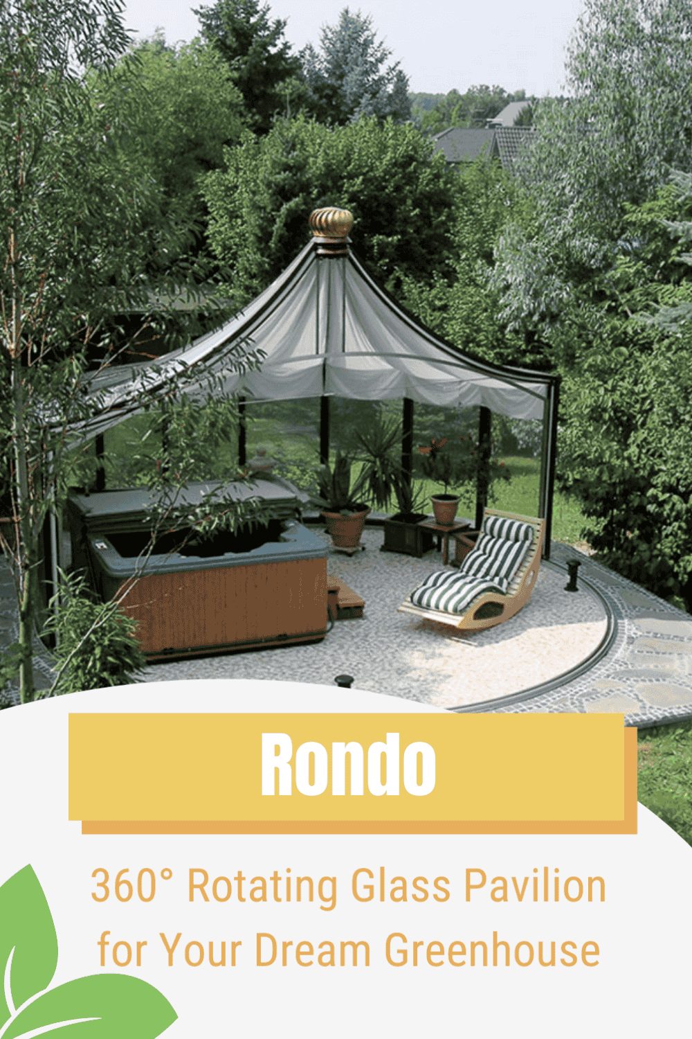 Rondo Glass Pavilion: Outdoor Oasis With 360° Rotating Walls